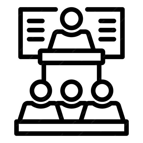 Premium Vector Learning Speaker Icon Outline Vector Course Seminar