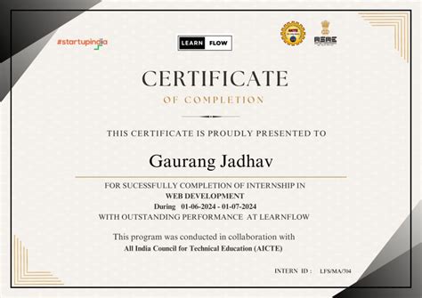 Gaurang Jadhav On Linkedin Webdevelopment Internship