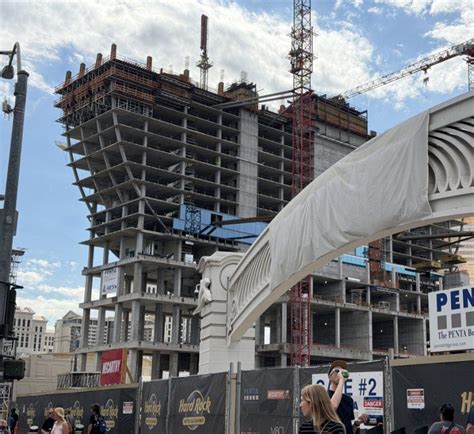 Hard Rock Guitar Hotel Takes Shape On The Ashes Of Mirage Volcano On The Las Vegas Strip