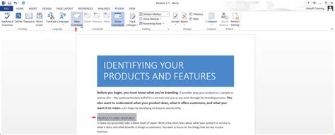 Adding Comments In Microsoft Word Training Connection