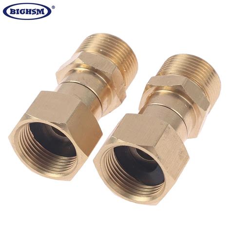 360 도 회전 호스 분무기 커넥터 황동 고압 M22 14mm 나사 와셔 회전 조인트 커넥터 호스 피팅 Aliexpress