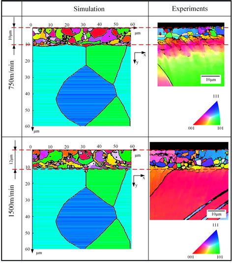 Simulation And Experimental Results For Microstructure Evolution In Download Scientific Diagram