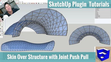 Modeling Building Skin Over Structure In SketchUp With Joint Push Pull And Curviloft The