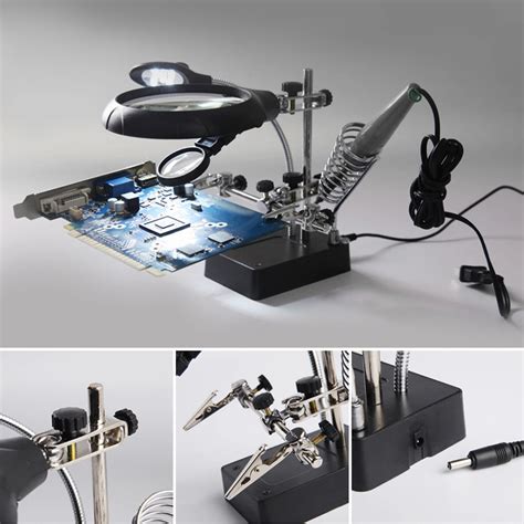 Buy Magnifying Glass With Auxiliary Clip Repair Dedicated Desktop Magnifier