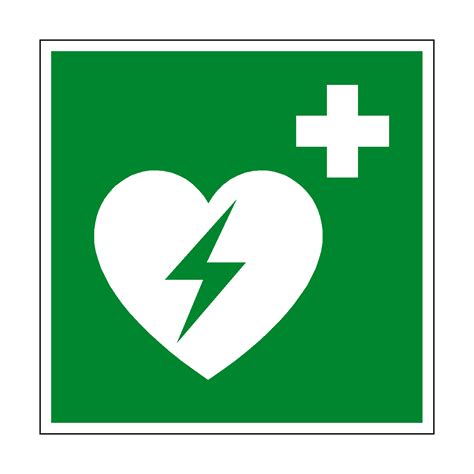 Defibrillator Symbol Sign Pvc Safety Signs