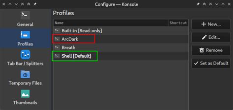 Konsole Profiles Are Recovering Kde Plasma Manjaro Linux Forum