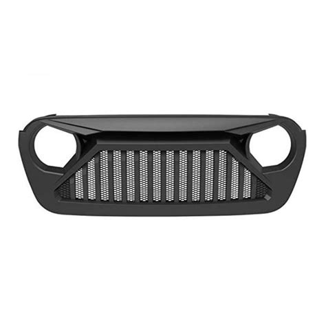 Front Matte Black Bumper Mesh Grill For 2018 2020 Jeep Wrangler Jl And