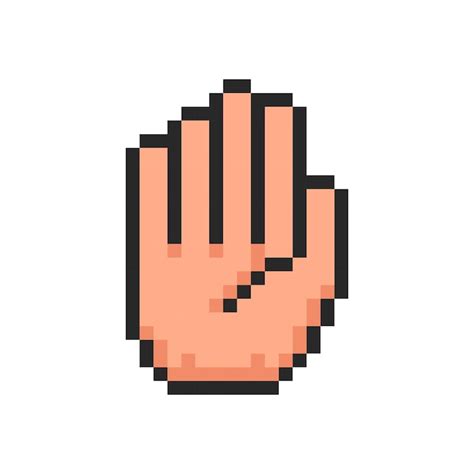Pixel Art Hand Human Vectors Download Free High Quality Vectors From