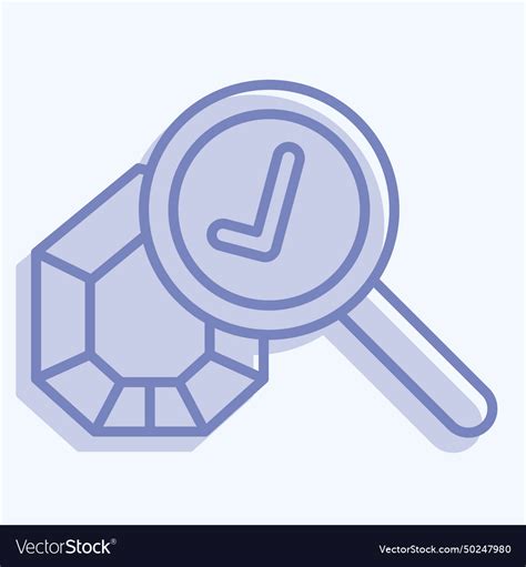 Icon Quality Control Related To Jewelry Symbol Vector Image
