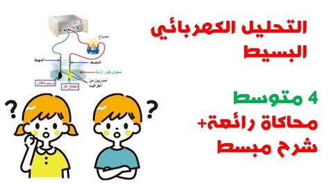 التحليل الكهربائي البسيط لمحلول شاردي Youtube