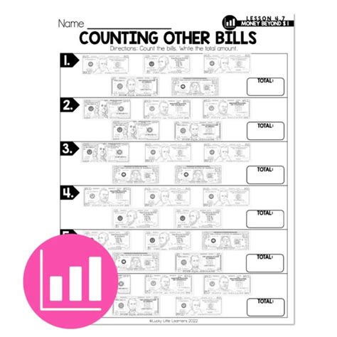 Lucky To Learn Math Count Money Beyond One Dollar Lesson 47 Differentiation Counting