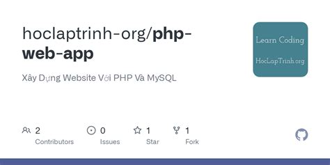 GitHub hoclaptrinh org php web app Xây Dựng Website Với PHP Và MySQL