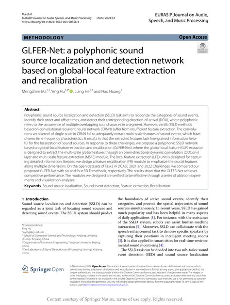 Pdf Glfer Net A Polyphonic Sound Source Localization And Detection Network Based On Global