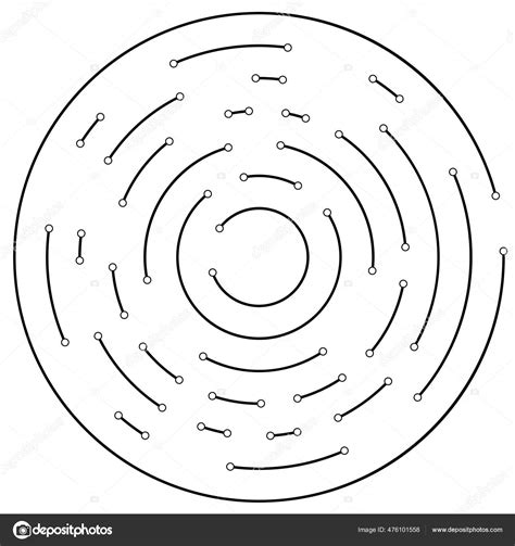 Circular Radial Lines Nodes Points Stock Vector By Vectorguy