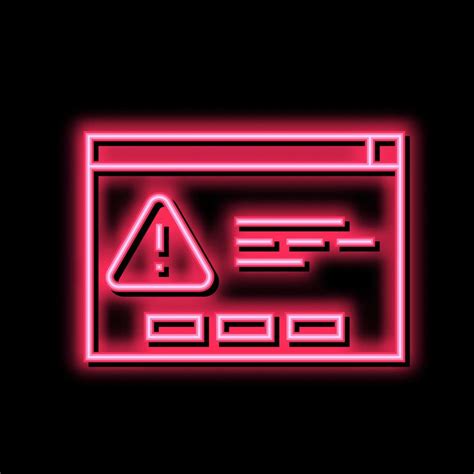 Computer Task Error Neon Glow Icon Illustration Vector Art At Vecteezy