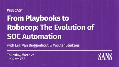 Soc Cybersecurity Threatdetection Purpleteam Securityautomation Sans Offensive Operations