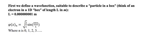 Solved First We Define A Wavefunction Suitable To Describe