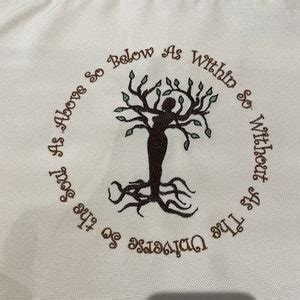 Embroidered Tote Bag Tree Of Life Goddess Cotton Tote Bag Shopper Tote Tote Canvas Eco
