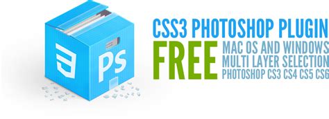 Css3 Photoshop Plugin Free Mac Os And Windows Cs3 Cs4 Cs5 Cs6 Photoshop Plugins Plugins