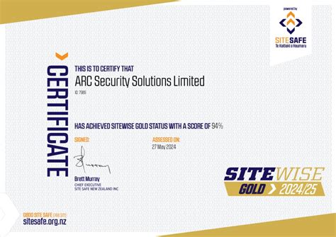 Arcsecurity Healthandsafety Sitewisegold Teameffort Safetyfirst