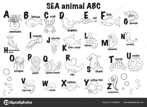 Summer Coloring Pages Animal Alphabet Letters Coloring Pages