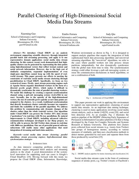 Pdf Parallel Clustering Of High Dimensional Social Media Data Streams