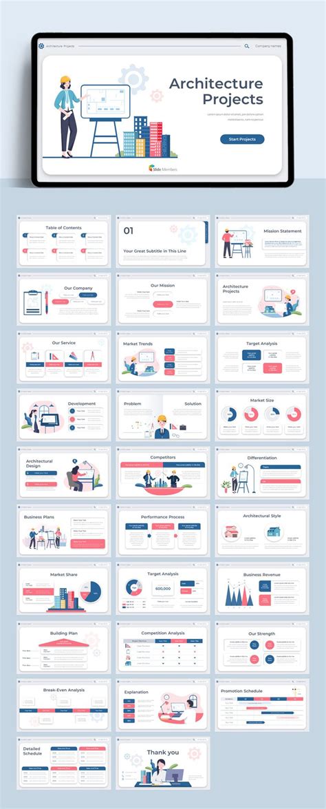 Architecture Projects Infographics Design Ppt Templates