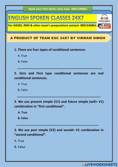 Second Type Conditional Sentences 1326 Esc 24x7 By
