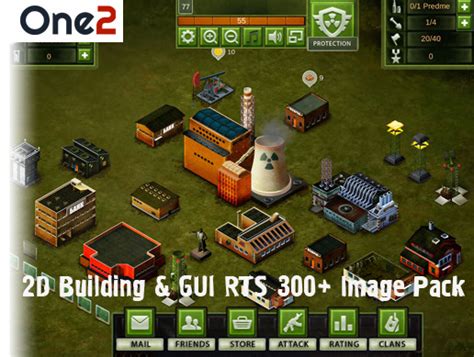 2d building and gui rts 500 image pack templates unity asset store