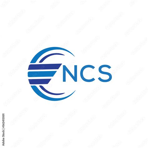 ncs letter logo ncs blue image on white background ncs vector logo
