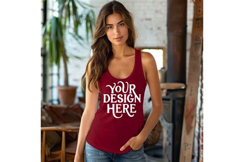 Bella Canvas 8800 Tank Top Crimson 3 Graphic By Design Moment
