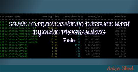 Solve Editlevenshtein Distance With Dynamic Programming