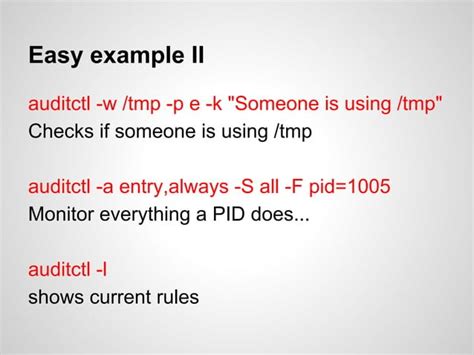 Linux Audit Framework Ppt