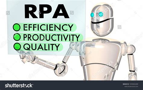 Rpa Robotic Process Automation Efficiency Productivity Stock Illustration 1035834289