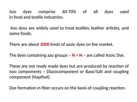 Different Types Of Dyeing And Properties Ppt