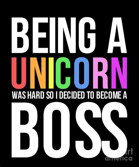 Funny Bosses Day T Unicorn Boss Women Manager Drawing By Noirty