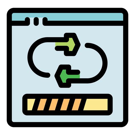 software update progress bar with refresh arrows icon 55585301 vector