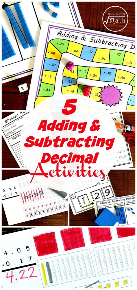 Adding And Subtracting Decimals Using Base Ten Blocks Grade 5 Adding And Subtracting