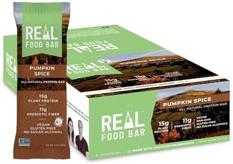 Just Real Food Bar Plant Based Protein Bar Pumpkin