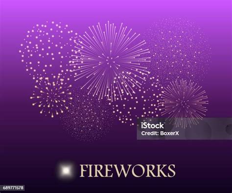 보라색 그라데이션 밤 하늘 배경에 불꽃 쇼입니다 벡터 일러스트 레이 션 0명에 대한 스톡 벡터 아트 및 기타 이미지 0명 검은색 구 Istock