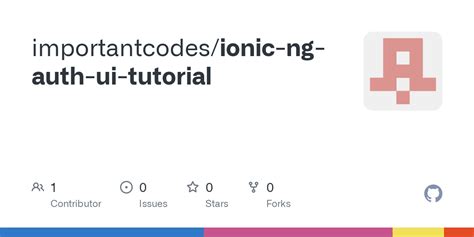 Github Importantcodesionic Ng Auth Ui Tutorial