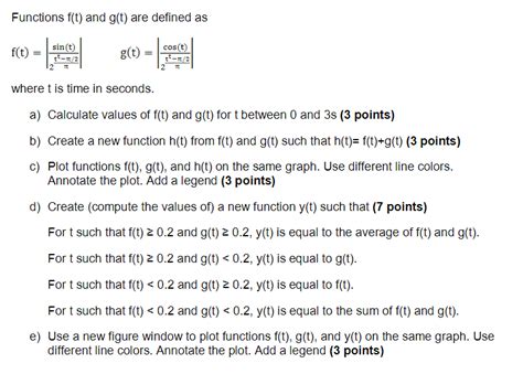 solved functions f t and g t are defined as f t sin t