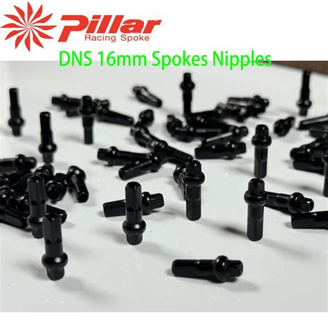 Pillar Dsn Bicycle Nipples 14g 16mm Aluminum Alloy Black