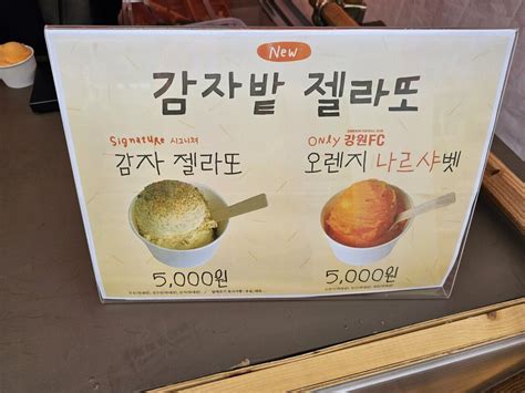 감자아이스크림 오렌지나르샤벳 먹어본후기 국내축구 에펨코리아