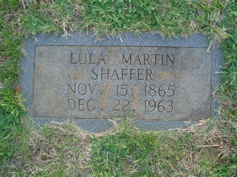 Mary Lula Martin Shaffer 1865 1963 Find A Grave Memorial