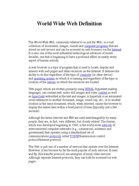 Web Assignment Pdf World Wide Web Internet And Web