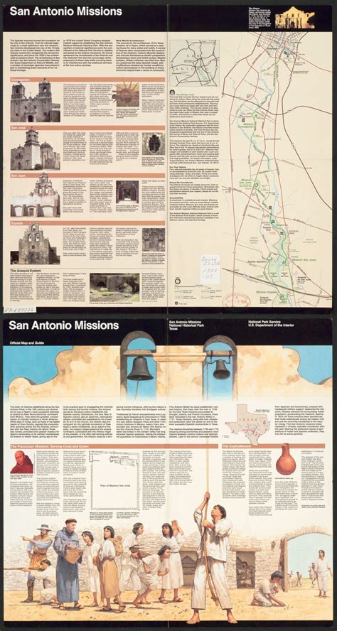 San Antonio Missions Official Map And Guide Library Of Congress