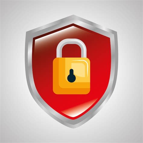 Premium Vector Shield Protection Padlock Secure System Data