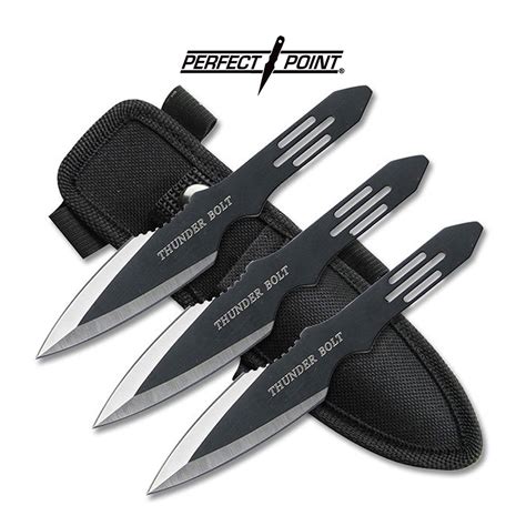 Perfect Point Thunder Bolt Throwing Knives Clam Shell Pack K Rc 595 3cs
