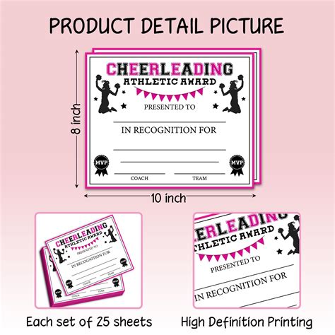 Award Certificates 25 Cheerleading Certificate Of Achievement